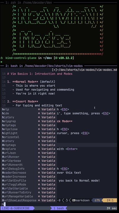 #learn about #vim modes and efficient #code editing #coding #terminal - YouTube