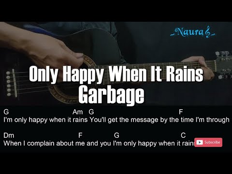 Garbage - Only Happy When It Rains Guitar Chords Lyrics - YouTube