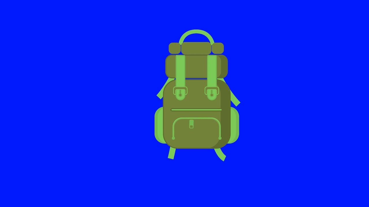 Animated Backpacks Blue Screen Adobe After Effects Green Screen Footage ...
