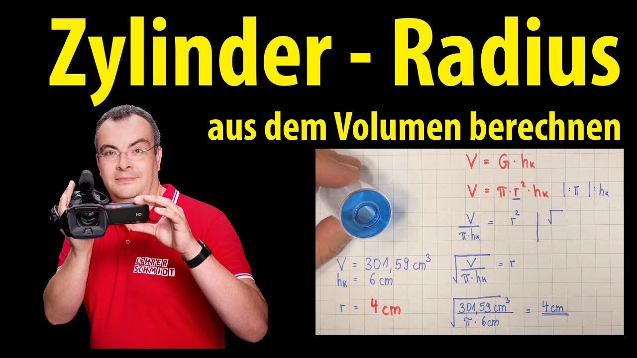 Zylinder Radius Berechnen