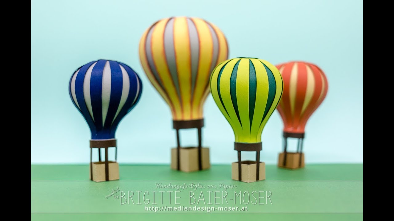 Hot Air Balloon made of Paper - YouTube