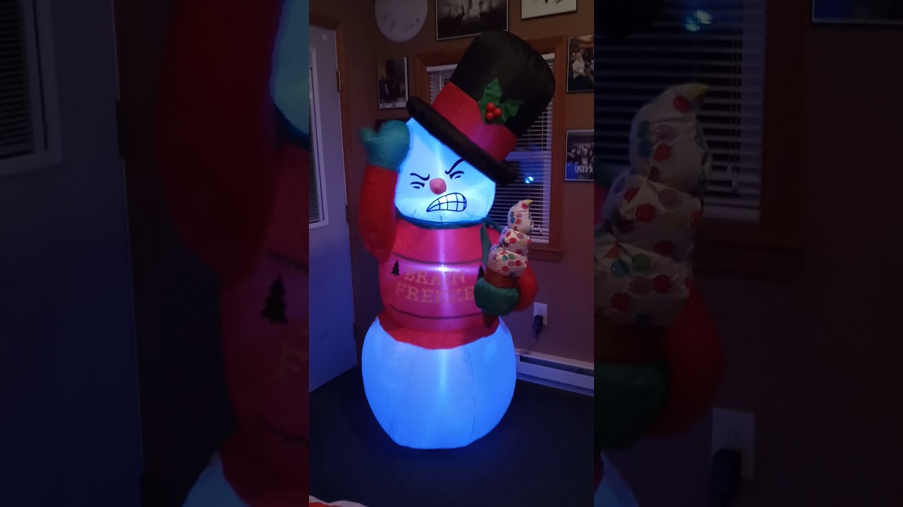NEW FOR 2019 christmas Inflatable 6ft shivering snowman - YouTube