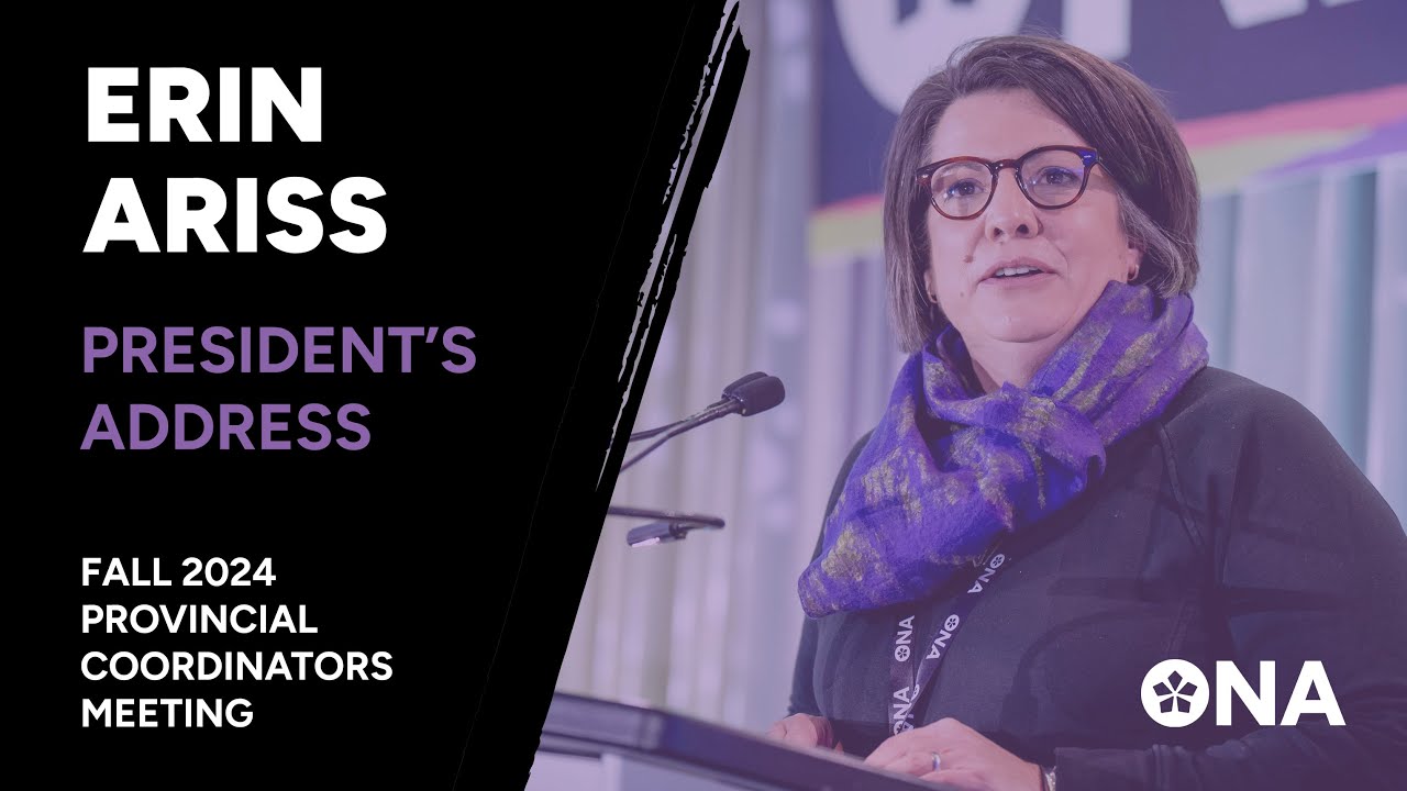 Erin Ariss' President's Address - Fall 2024 Provincial Coordinators ...