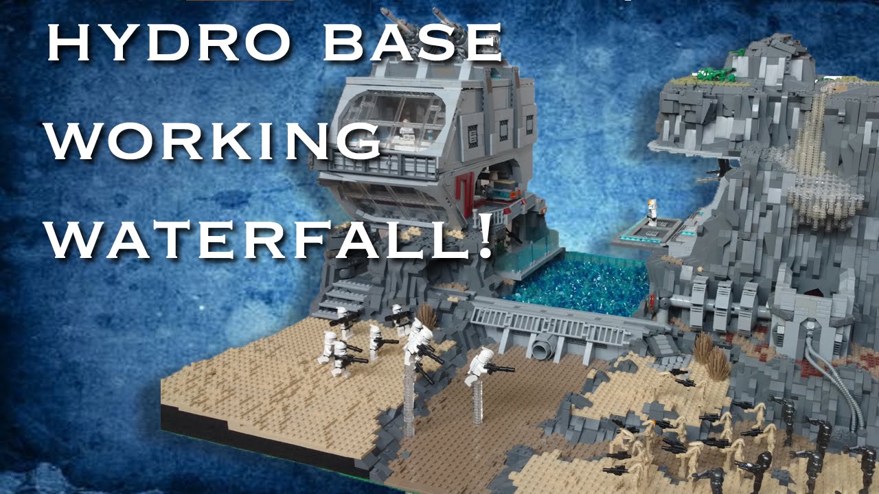 Lego Star Wars Hydro Base | Working Waterfall MOC - YouTube