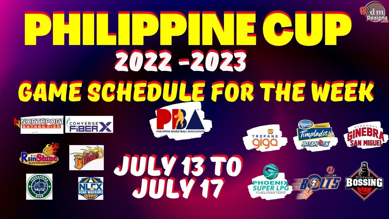 Pba Game Schedule for July 13 to 17, 2022 | PBA Philippine Cup 2022 ...