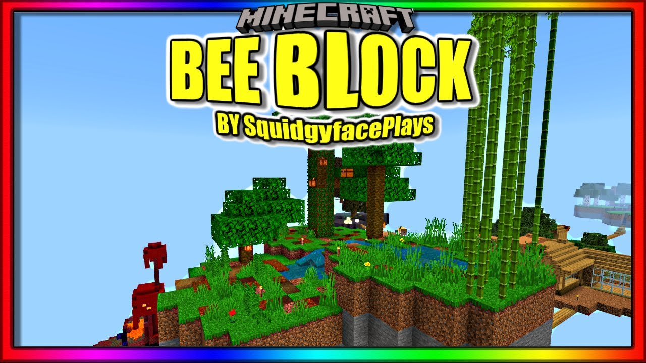 BEE BLOCK : Minecraft Bedrock Lets Play Ep4 " New Islands " - YouTube
