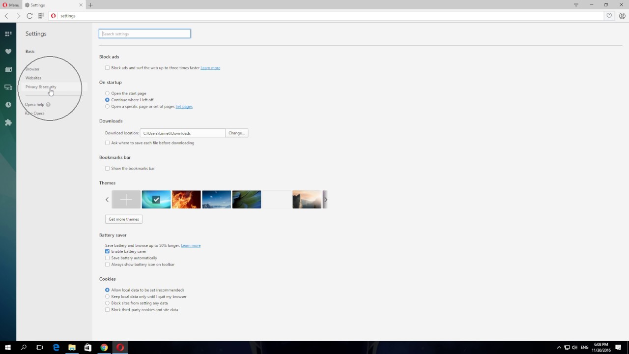 How To Disable Protect me from Malicious Sites in Opera - YouTube