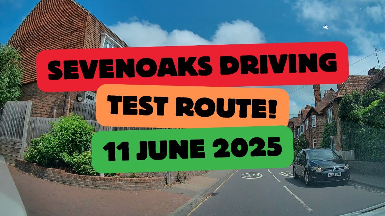 Sevenoaks Driving Test Route on 11 June 2025 - YouTube
