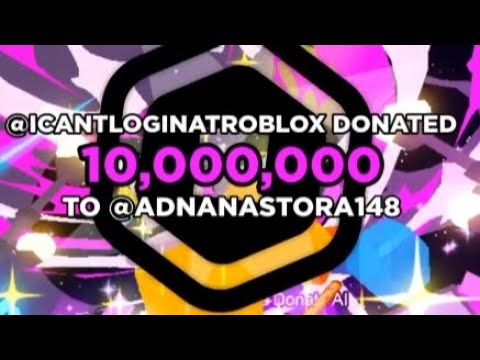 I GOT DONATED 10M ROBUX😳🤯(pls donate modded) - YouTube