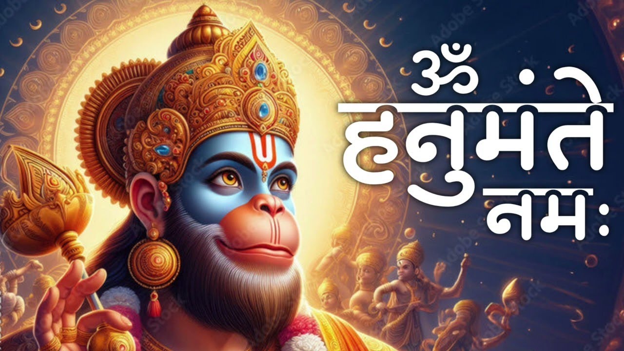 Shree Hanuman Mantra | हनुमान मंत्र 108 Times | Om Hanumate Namah ~ ॐ ...