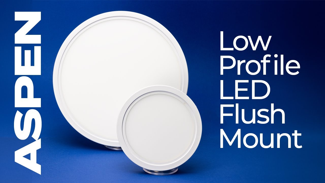 ASPEN / Low Profile LED Flush Mount - YouTube