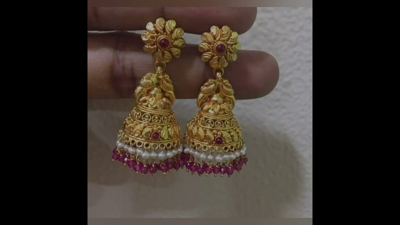 Letest Earrings Designs || New models || Beautiful Gold earrings ...