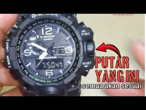 CARA MENGATUR WAKTU JAM DIGITAL G-SHOCK || CARA SETTING JAM TANGAN G ...