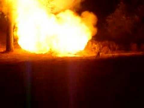 Propane Tank Explosion - Takes Off Like a Rocket! - YouTube