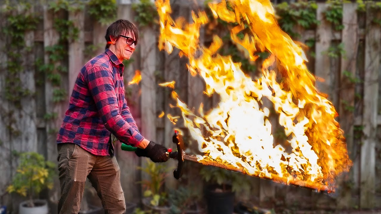 I Made An EPIC Portable Fire Sword, Here's How: - YouTube