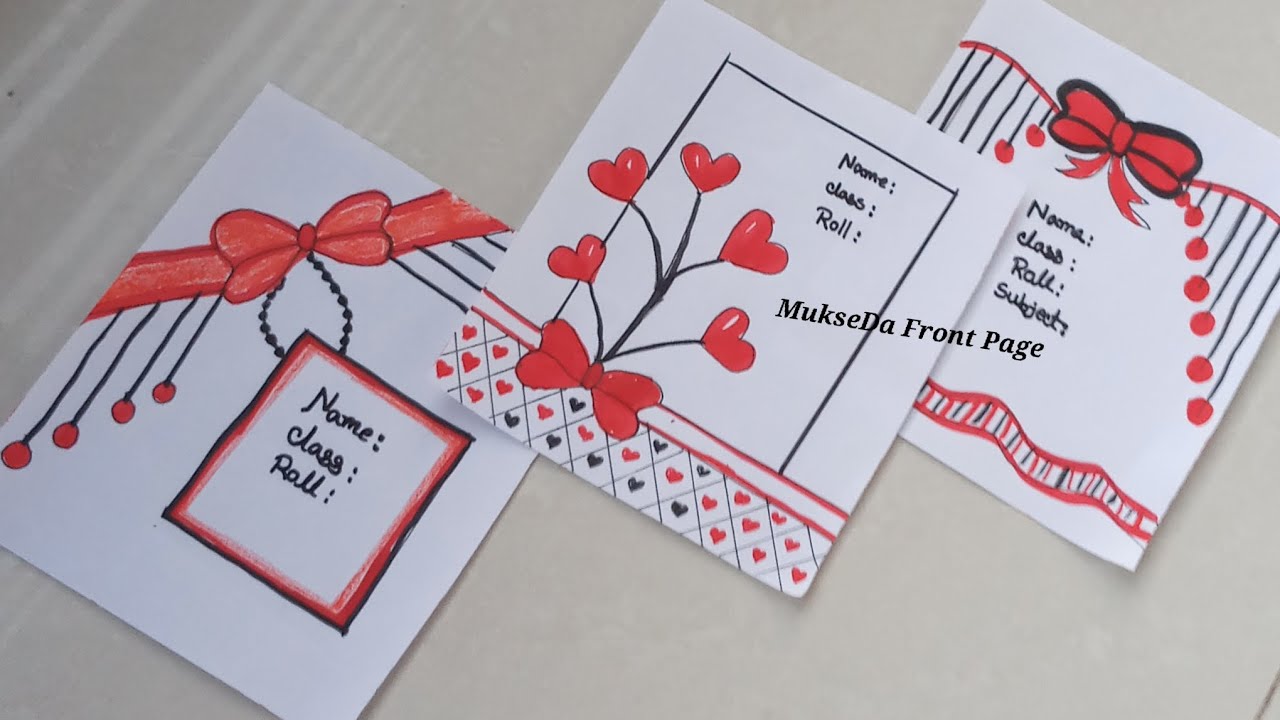 Red Border Designs /Project Work Designs/A4 Sheets/Assignment Front ...