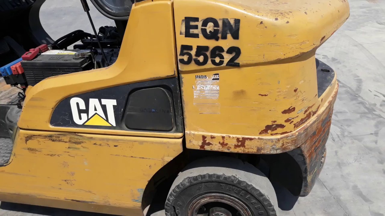 MONTACARGAS CATERPILLAR MODELO P5000 MOTOR NISSAN K25 - YouTube
