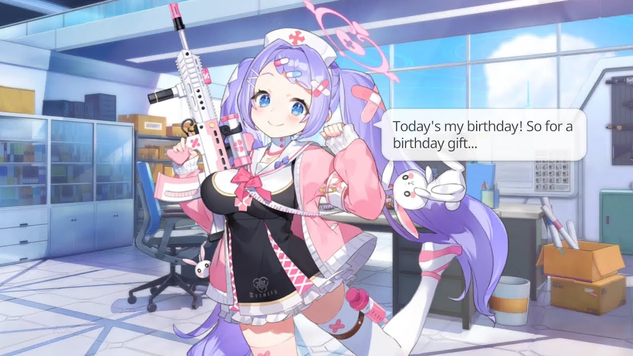 Blue Archive Hanae birthday voice line - YouTube