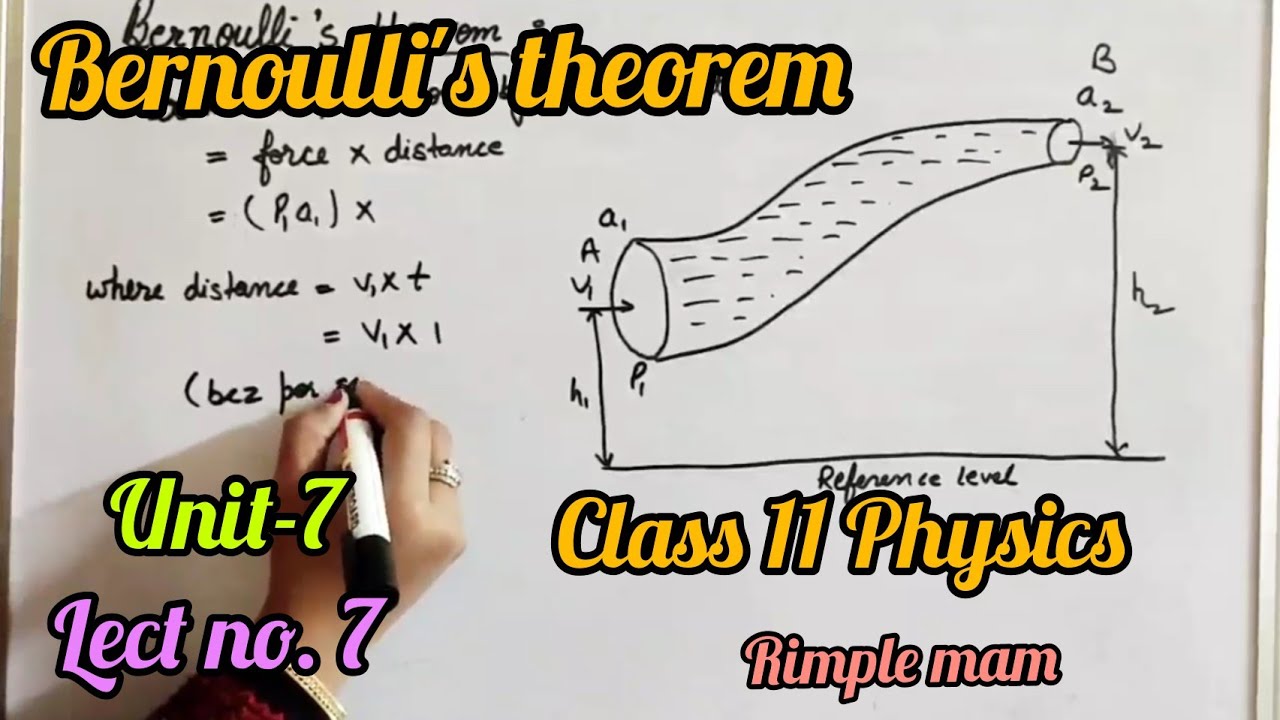11 Physics Bernoulli's theorem #bernoulli_theorem #physics #pseb Unit-7 ...