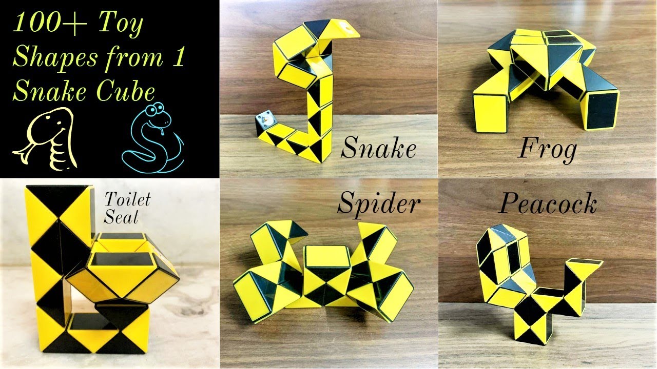 100+ Toy Shapes from a 24 Piece SNAKE CUBE | Ball, Spider, Peacock ...