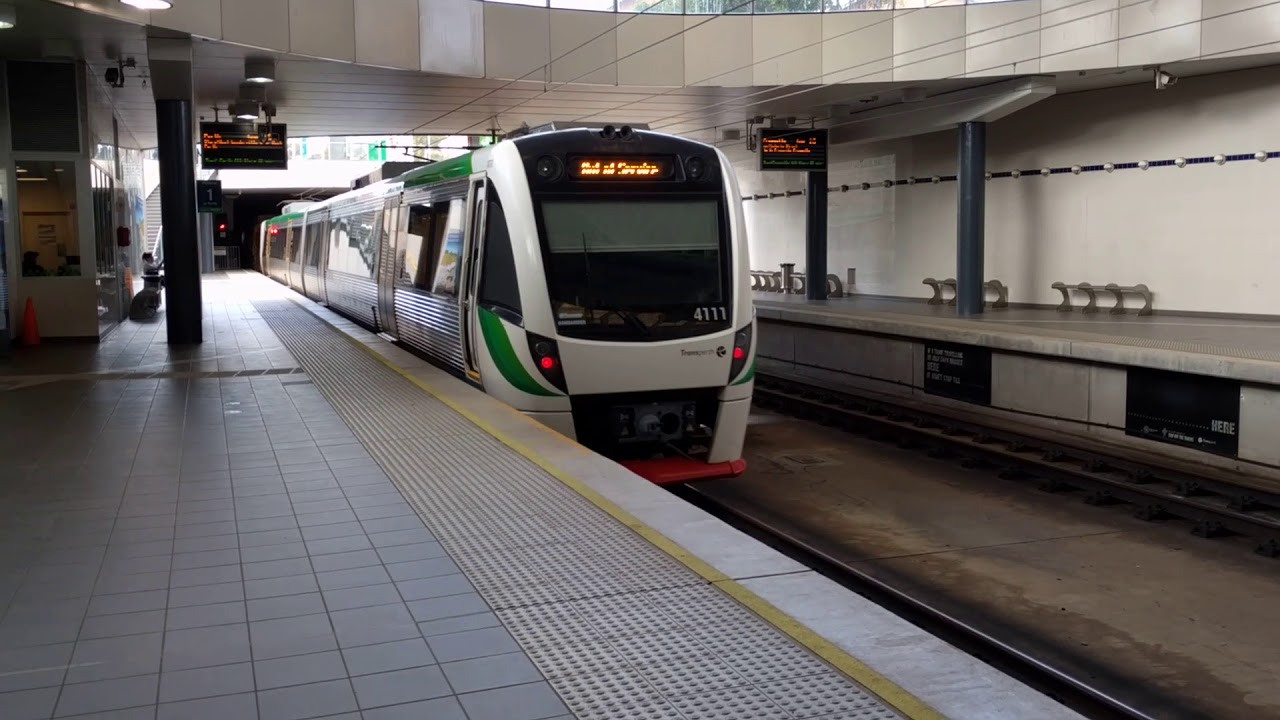 TransPerth B-Series Trains through Subiaco Station - YouTube