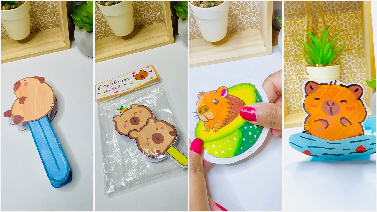 4 Capybara Papercrafts | CAPYBARA | DIY | Papercrafts - YouTube