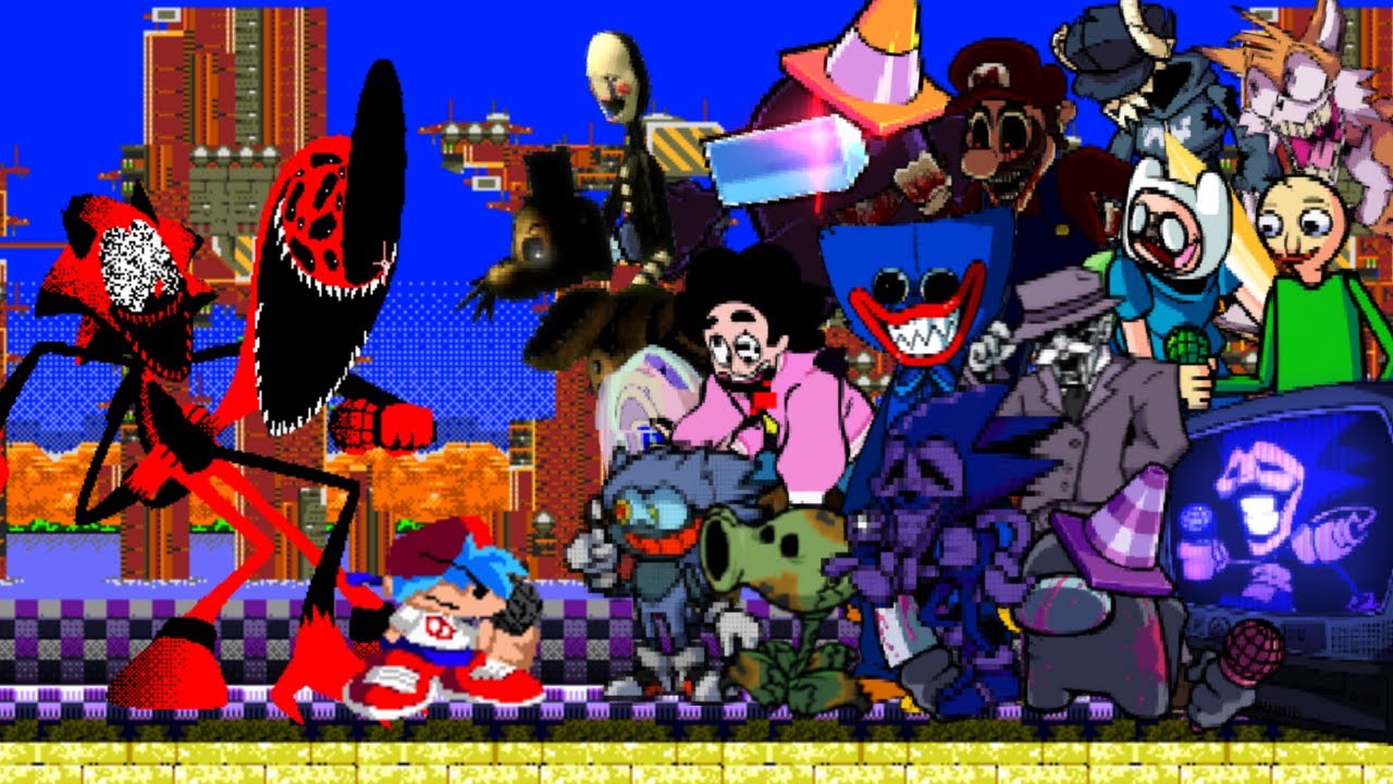 FNF Fatality, but every turn a new character sings! - YouTube