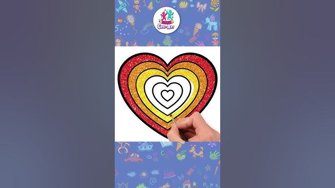 how to draw glitter heart