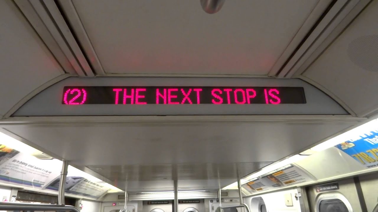 NYC Subway Special: R142A (2) Interior Destination Sign To Flatbush ...