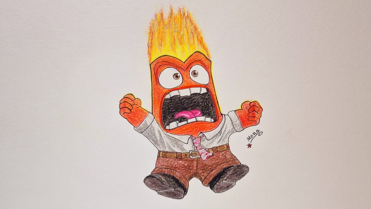 How to draw Anger from inside out |Disney Pixar's - YouTube