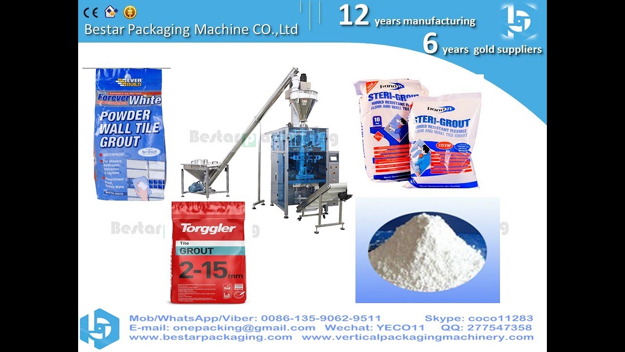 Bestar 1kg to 5kg floor tile grout powder filling packing machine with ...