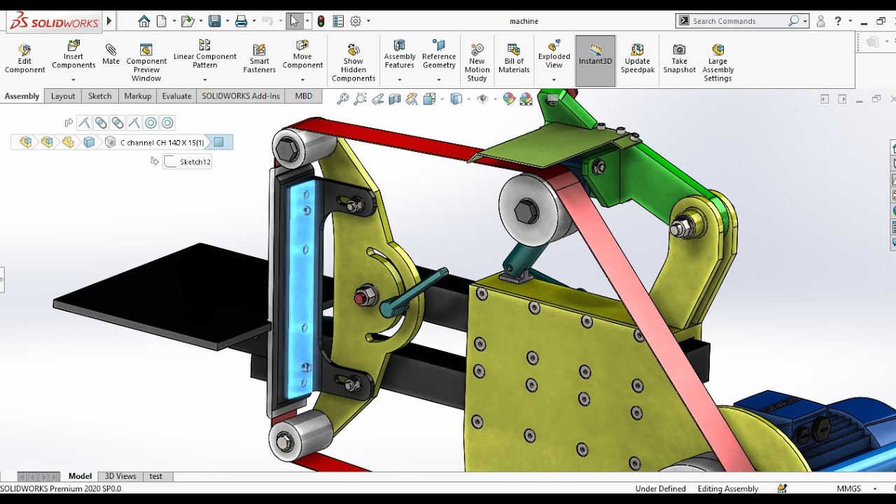 Designing a grinding machine Part 14:design the U-Channel cut # ...