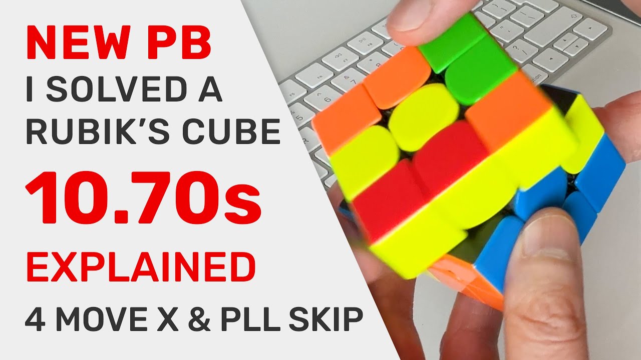 How I Solved a Rubik's Cube in 10.70s using CFOP F2L OLL with PLL SKIP ...