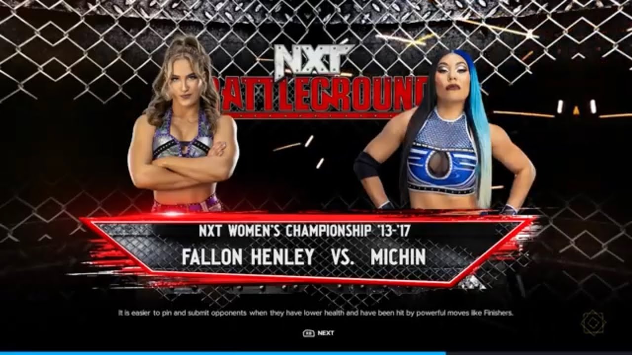 WWE 2K24: NXT Battleground: Fallon Henley Vs Michin in Ladder Match ...