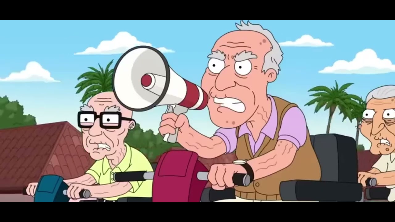 Peter and Lois escaping from old people - Family Guy - YouTube