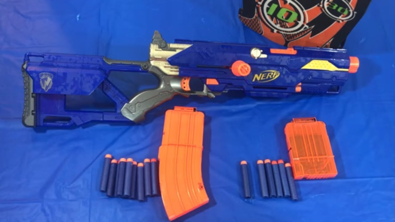 Nerf Gun Nerf N Strike Long Strike CS-6 Nerf Review Toy Blaster - YouTube