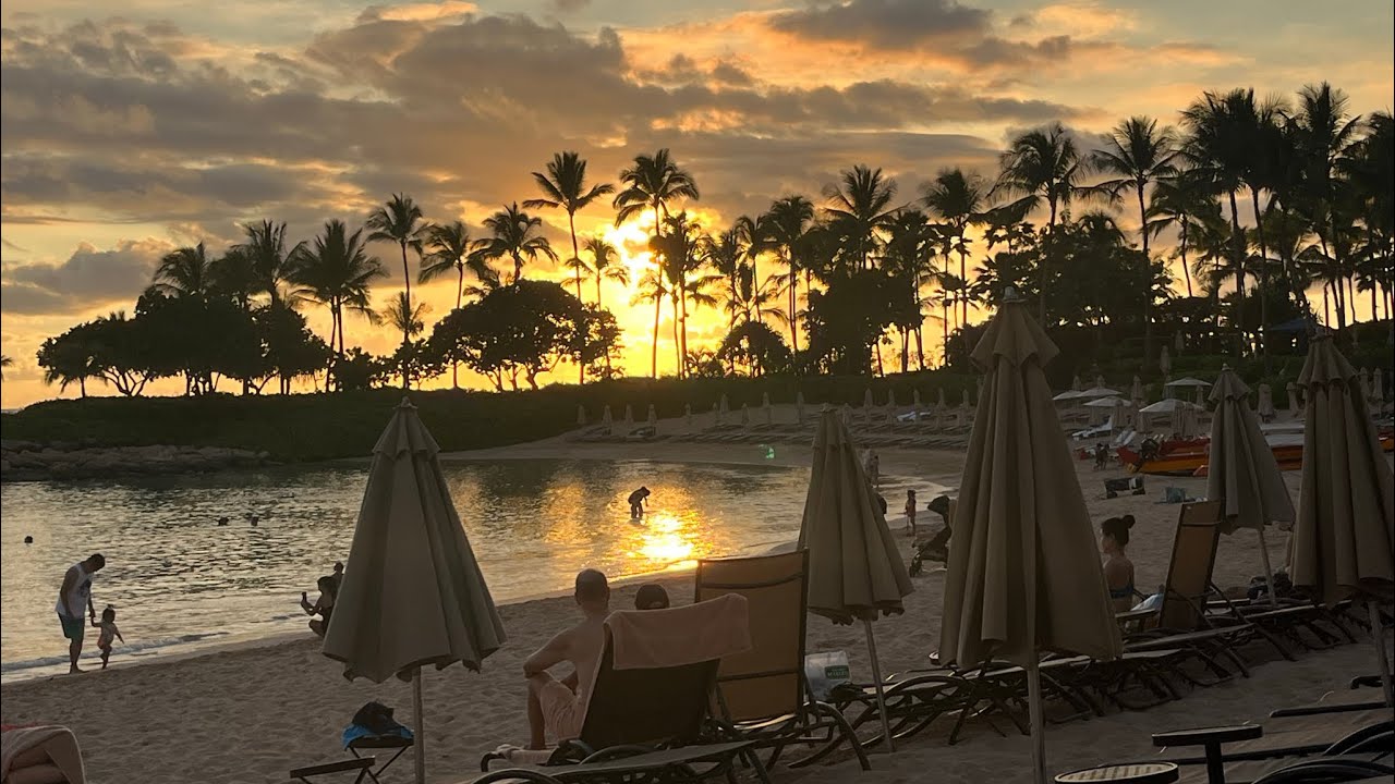 Day 3: Beach visit, Ukulele lessons, and sunsets at Aulani Resort - YouTube