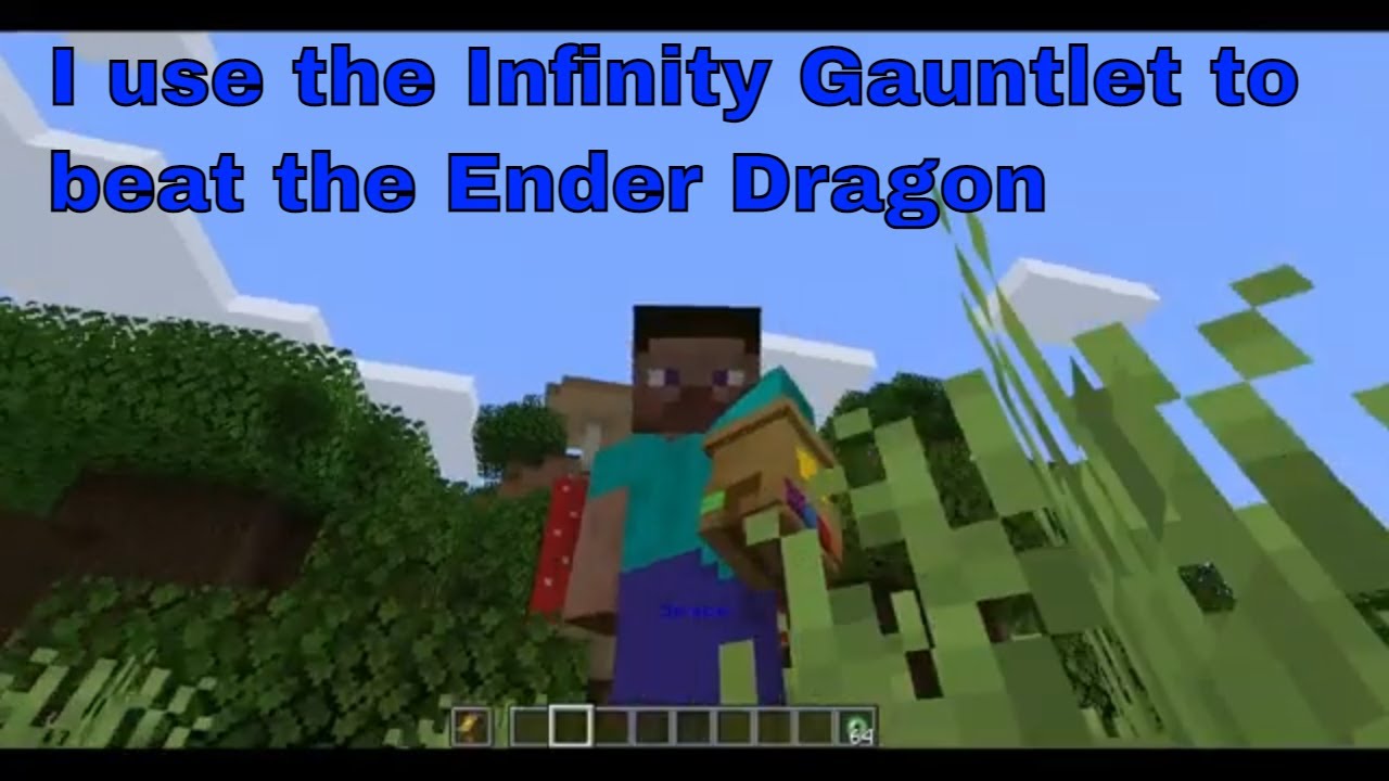I am inevitable, I beat the Ender Dragon with the Infinity Gauntlet ...