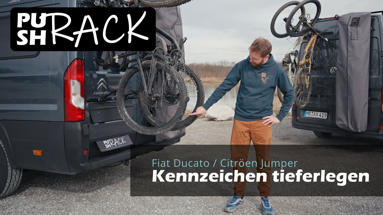 PUSHrack - Kennzeichen tieferlegen - Fiat Ducato - Citroen Jumper - YouTube