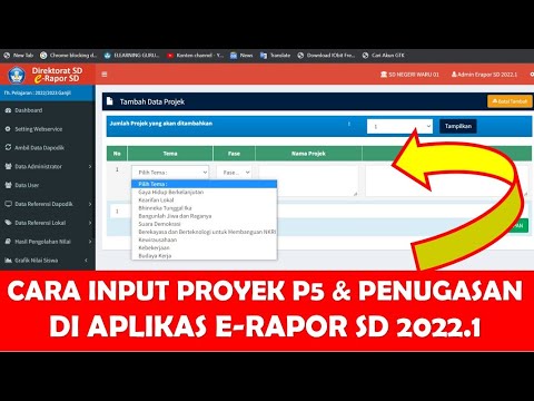 CARA INPUT PROYEK P5 DAN PENUGASAN E-RAPOR SD 2022 KURIKULUM MERDEKA ...