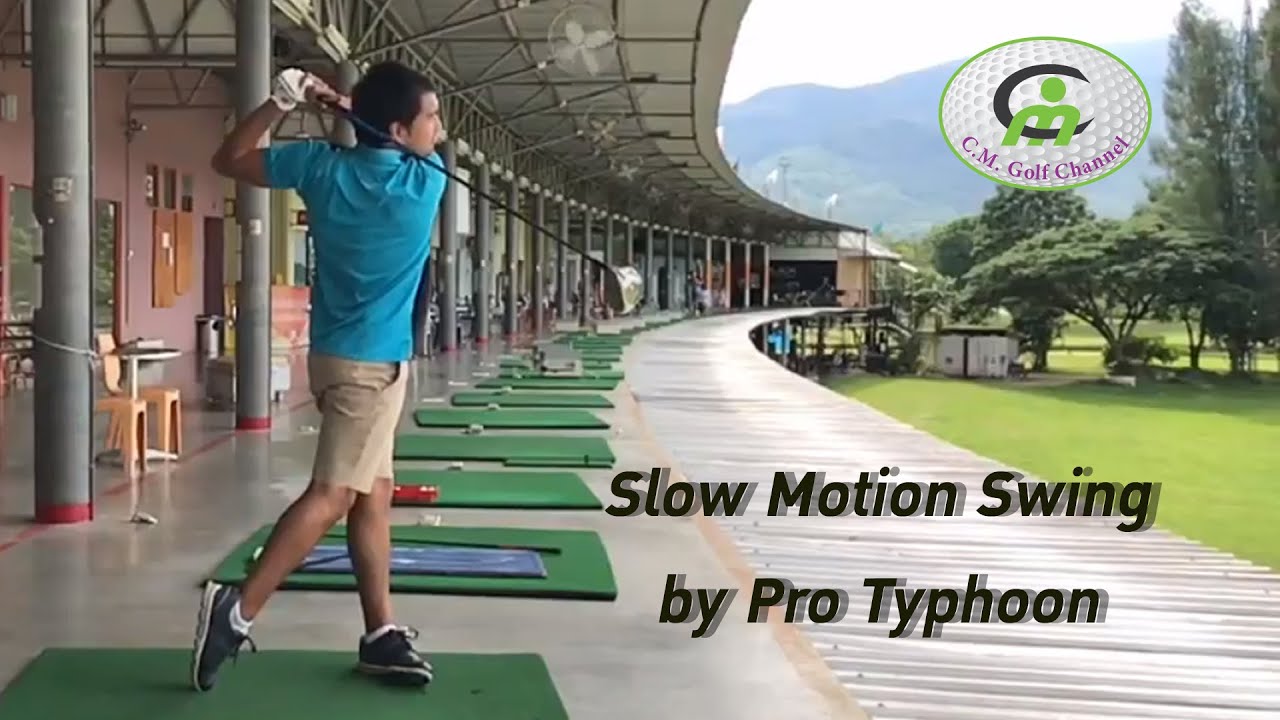 Slow motion swing Pro Typhoon CM longest drive champion - YouTube