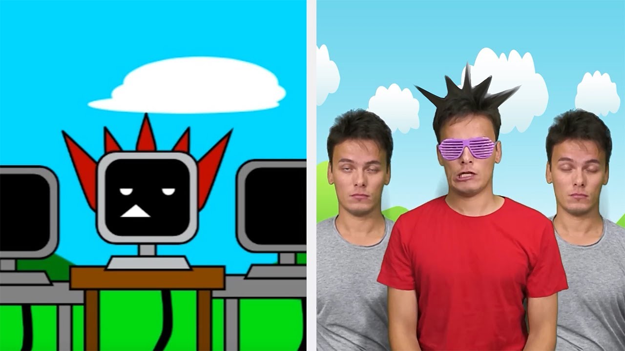 Hacked Sprunki in real life - YouTube