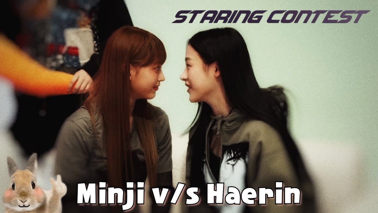 Minji and Haerin Staring Contest 👀 | NewJeans *funny moments* #newjeans ...