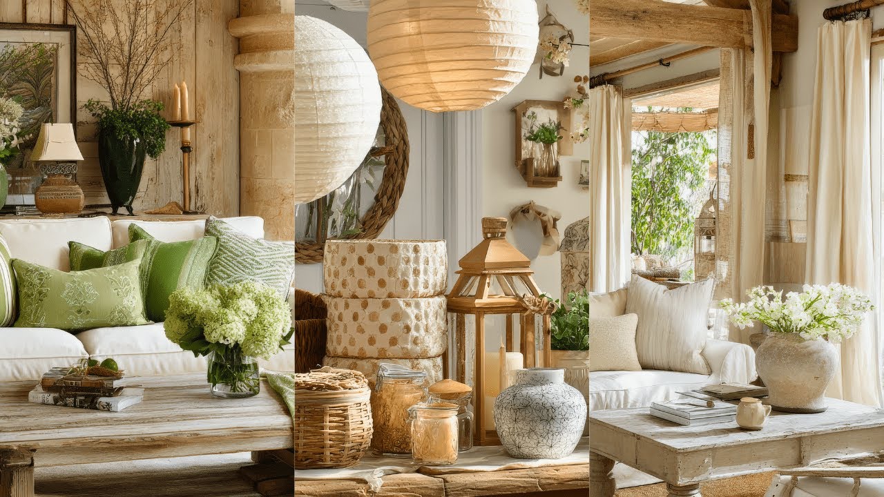 How to Style Your Home with Rustic Green and Cream Accents for a ...