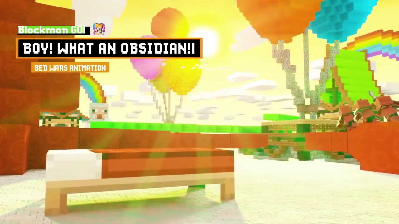 Blockman go animation|Boy! What obsidian bed wars full animation - YouTube