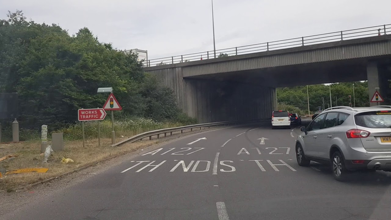 UK driving QE2 Bridge to A127 near Brentwood 230618 - YouTube