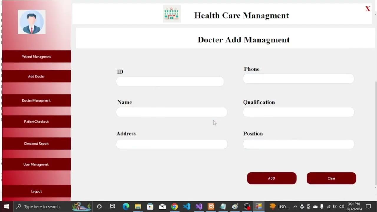 Healthcare Management System Project in C# with MySQL - Full Tutorial ...