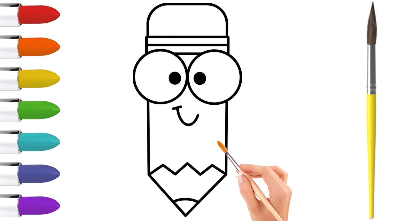 Pencil Drawing, Painting, Coloring for Kids and Toddlers | Draw Pencil ...