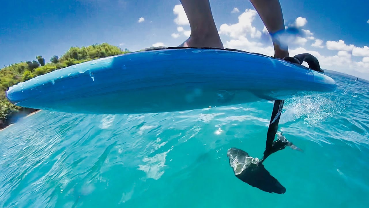 eFoil - Electric Surfboard Flying Over Water! - YouTube