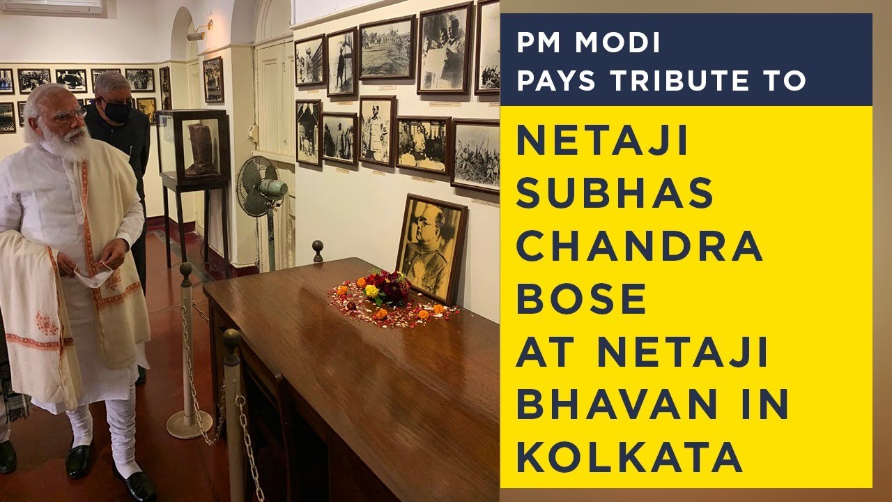 PM Modi pays tribute to Netaji Subhas Chandra Bose at Netaji Bhavan in ...